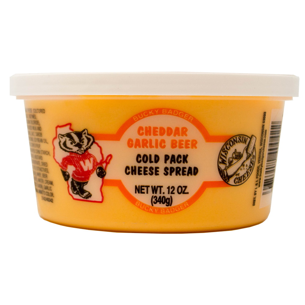 Bucky Badger Garlic Beer Restaurant Style Cheese Spread – Bucky Badger ... Bucky Badger Garlic Beer Restaurant Style Cheese Spread – Bucky Badger ...