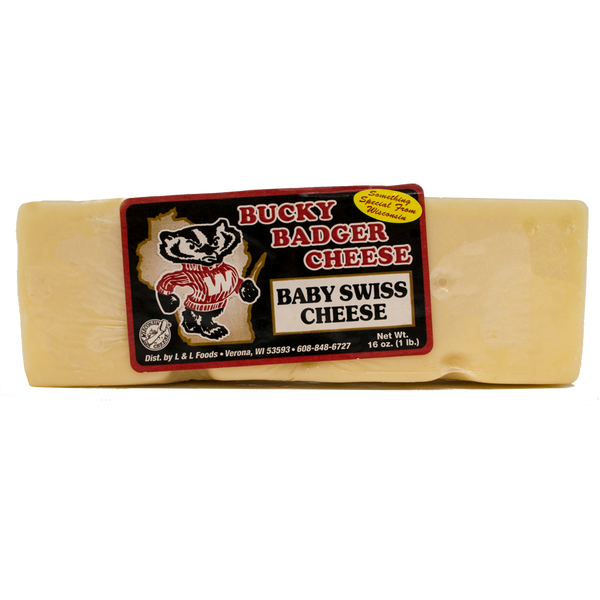 Bucky Badger Baby Swiss Cheese – Bucky Badger Cheese