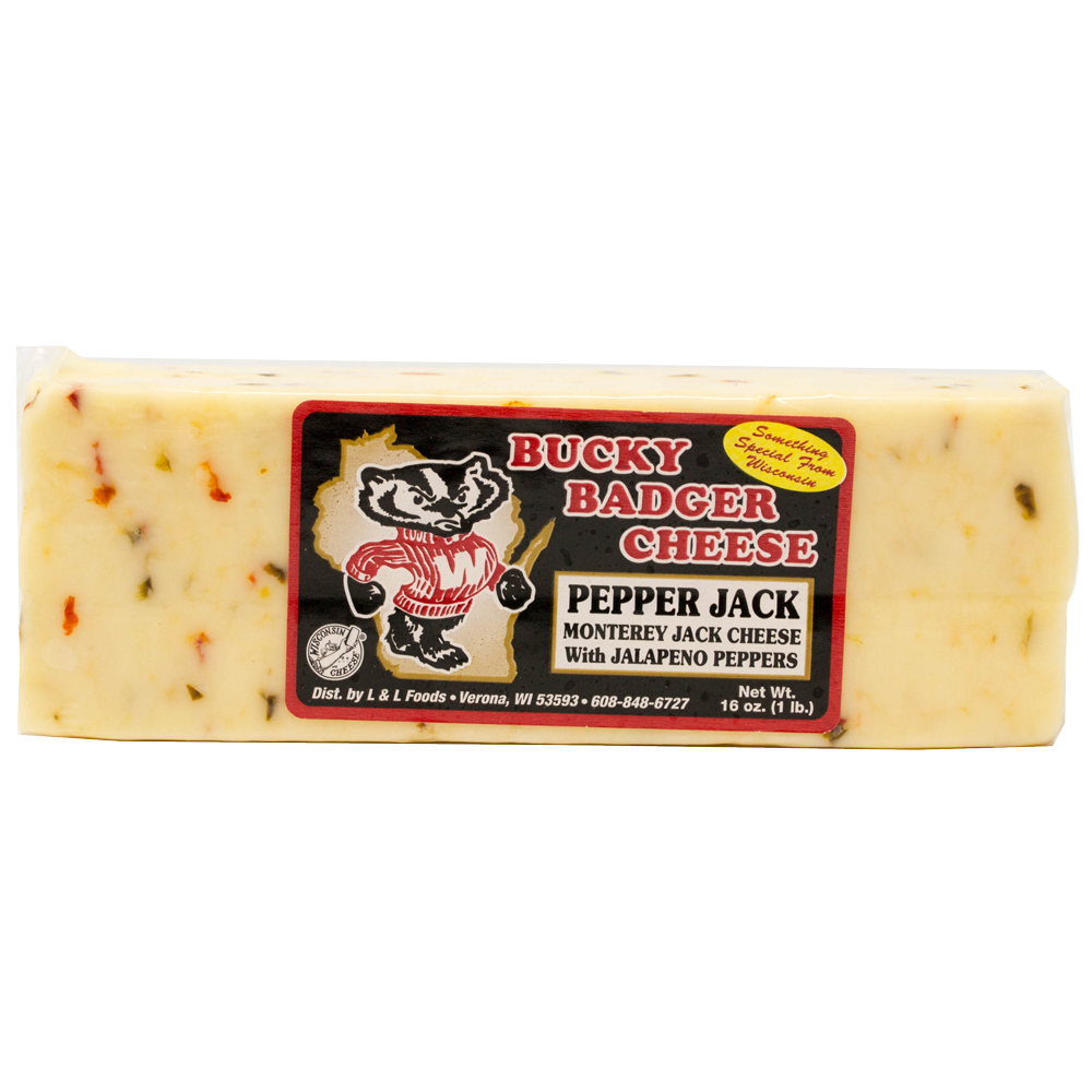Bucky Badger Pepper Jack Cheese – Bucky Badger Cheese