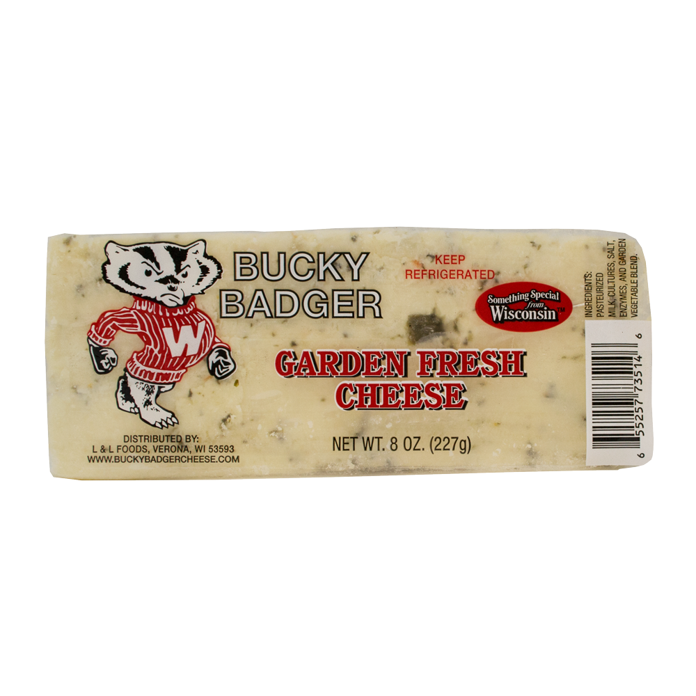 Bucky Badger Exact Weight Garden Vegetable Cheese – Bucky Badger Cheese