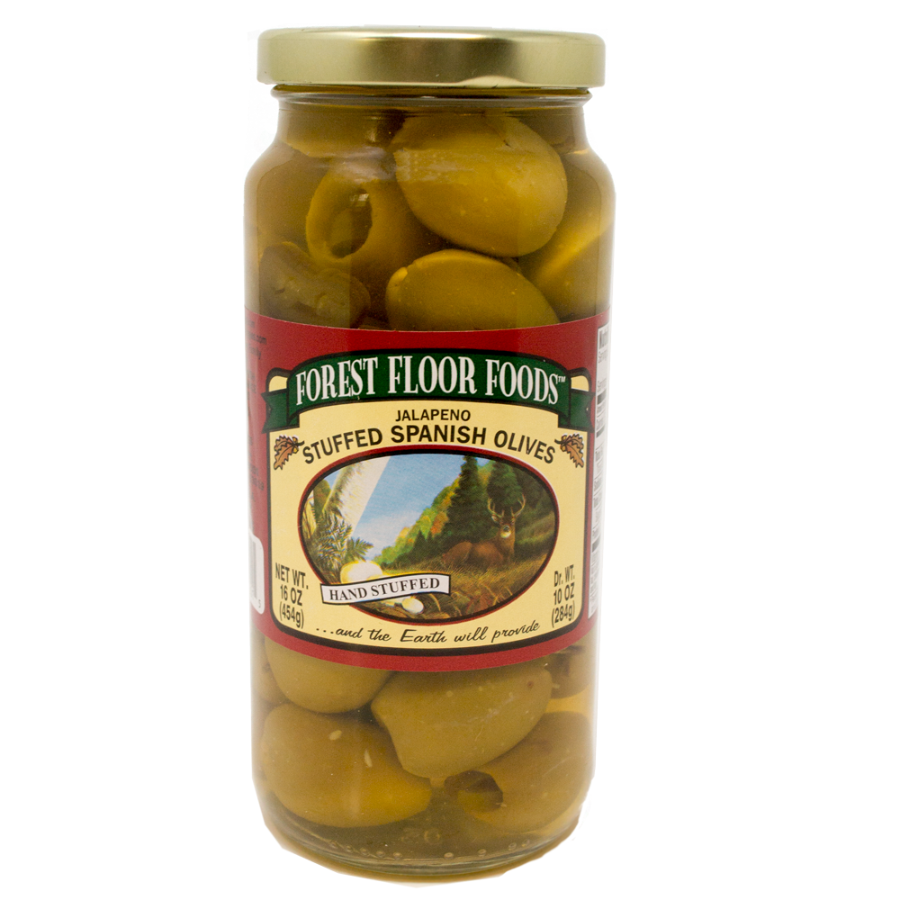 Forest Floor Jalapeño Stuffed Spanish Olives – Bucky Badger Cheese